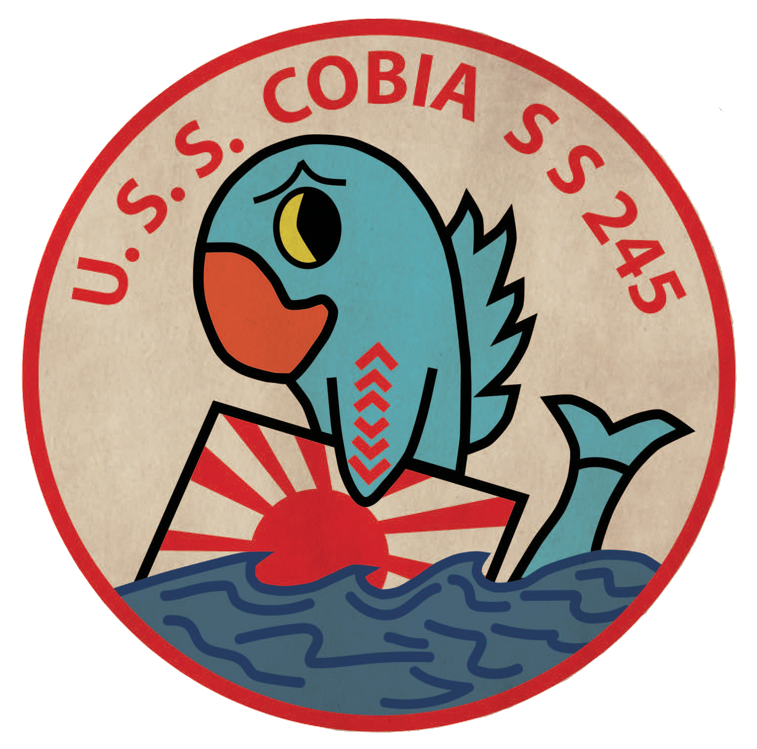 Cobia Battle Flag Sticker | Wisconsin Maritime Museum